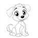 Dog Coloring Page for Preschoolers: Simple Puppy Outline (PDF Download ...