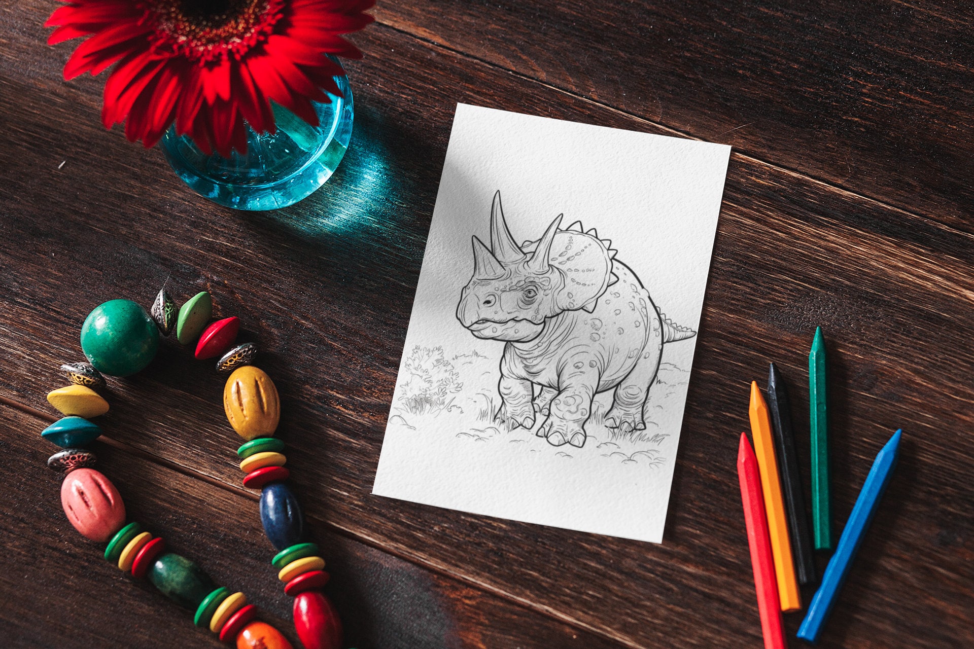 Triceratops Coloring Pages: Detailed Dinosaur Art (digital Download) - Etsy