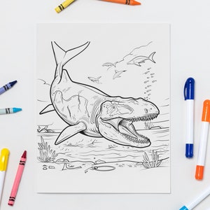 Mosasaurus Coloring Pages - Printable Prehistoric Ocean Predator ...