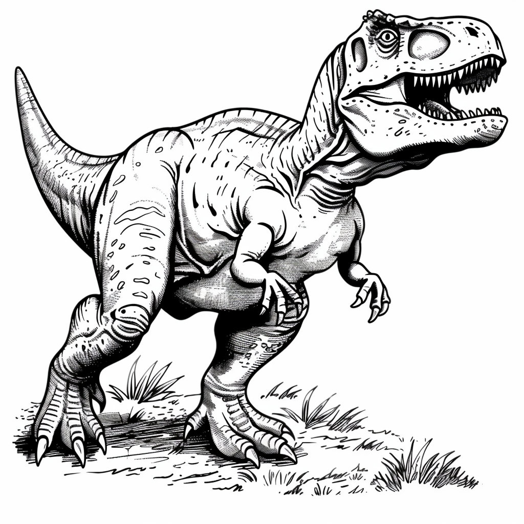 T-rex Coloring Pages - Detailed Tyrannosaurus Rex Coloring Sheets ...
