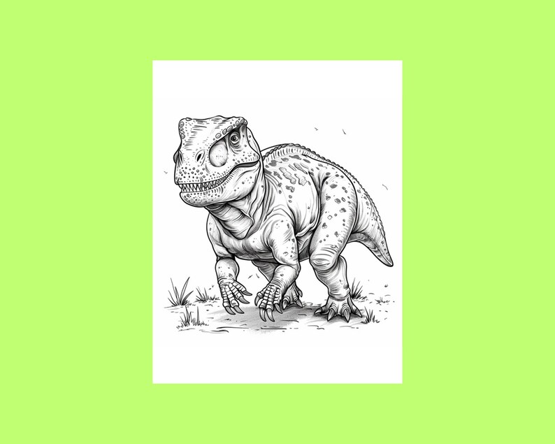 Carnotaurus Coloring Pages: Fierce Dinosaur Art (printable PDF) - Etsy