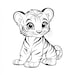 Baby Tiger Coloring Page for Preschoolers (digital Download PDF) - Etsy