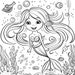 Enchanting Whimsical Mermaid Coloring Pages - Digital Download, US ...