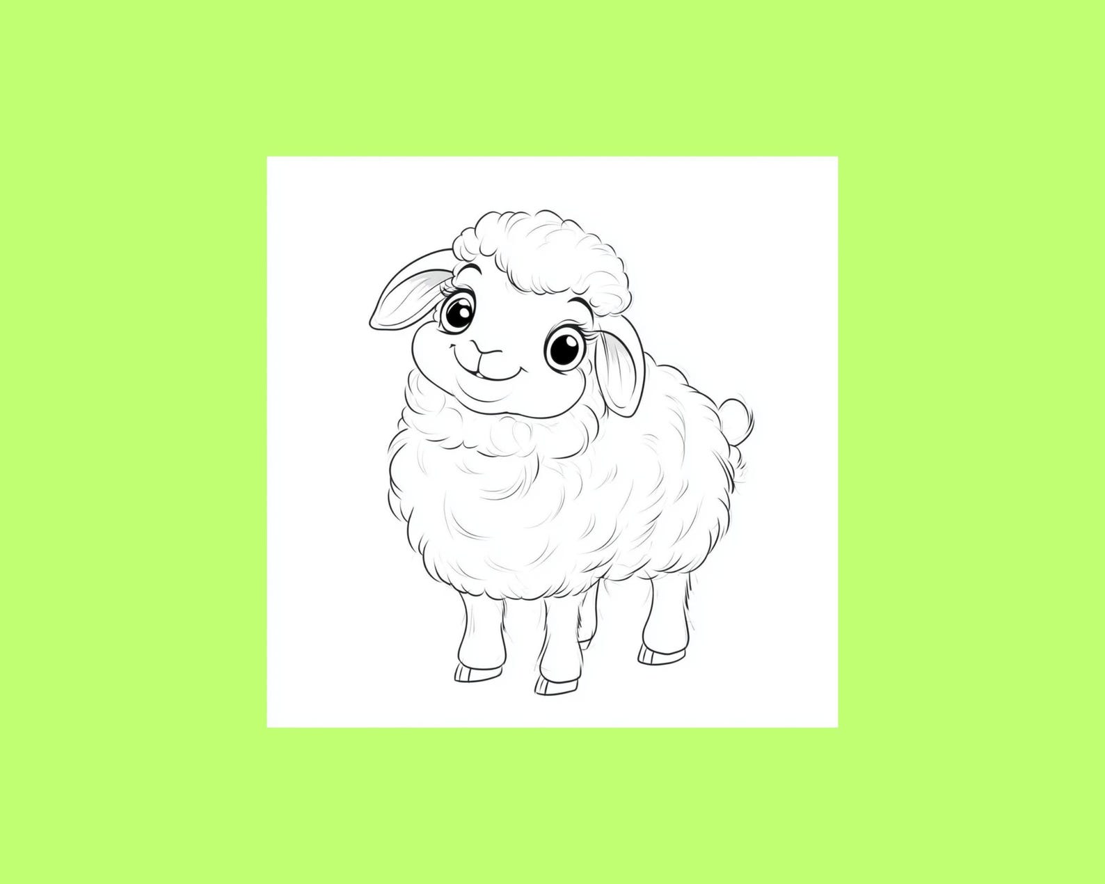 Adorable Sheep Coloring Pages for Preschoolers | Printable Farm Animal ...