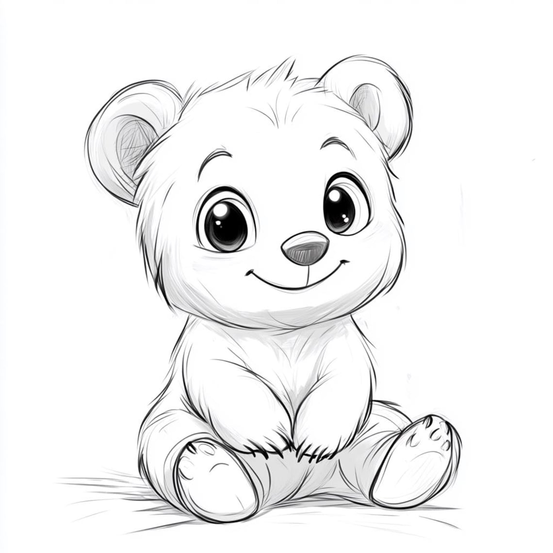 Bear Coloring Pages for Preschoolers (digital Download PDF) - Etsy