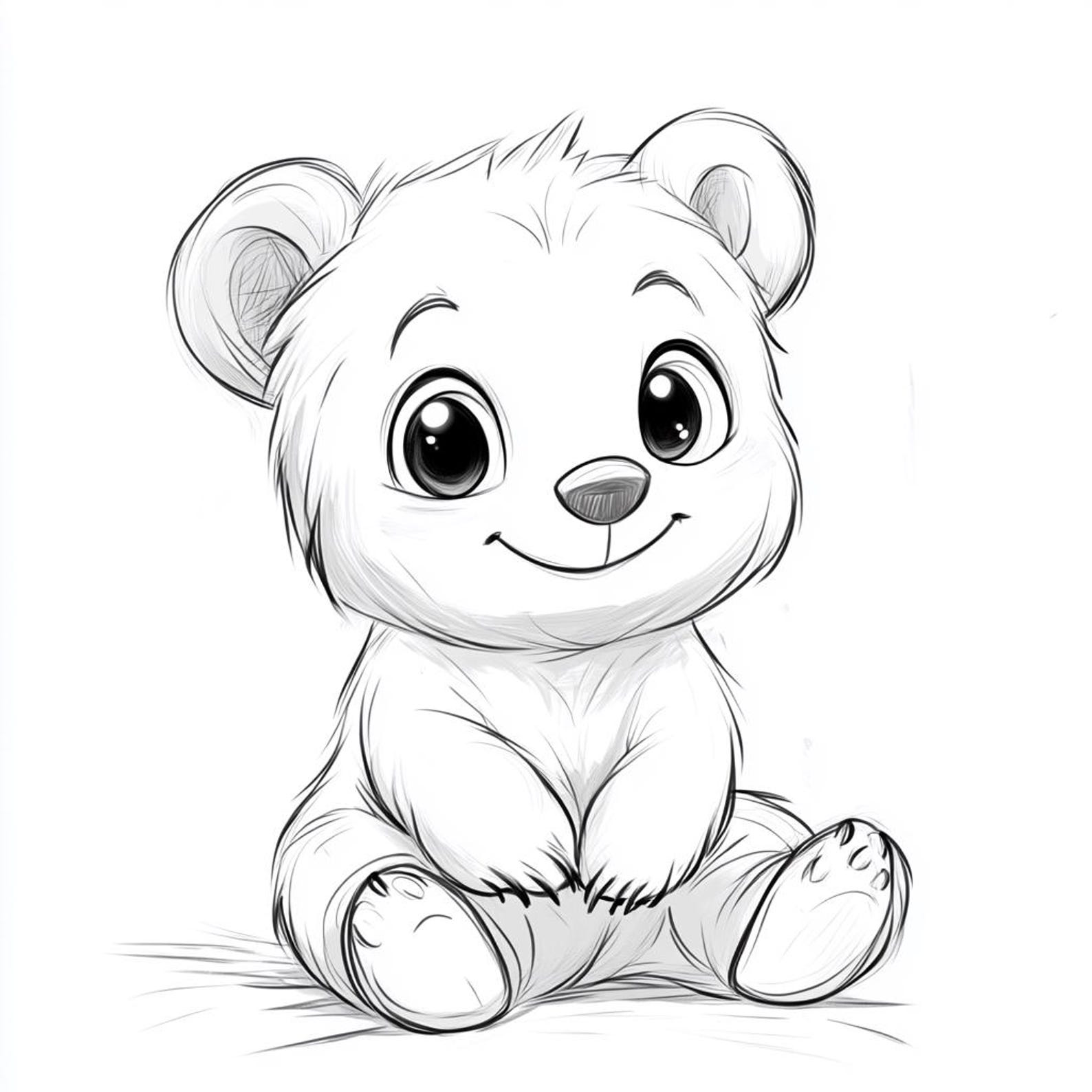Bear Coloring Pages for Preschoolers (digital Download PDF) - Etsy