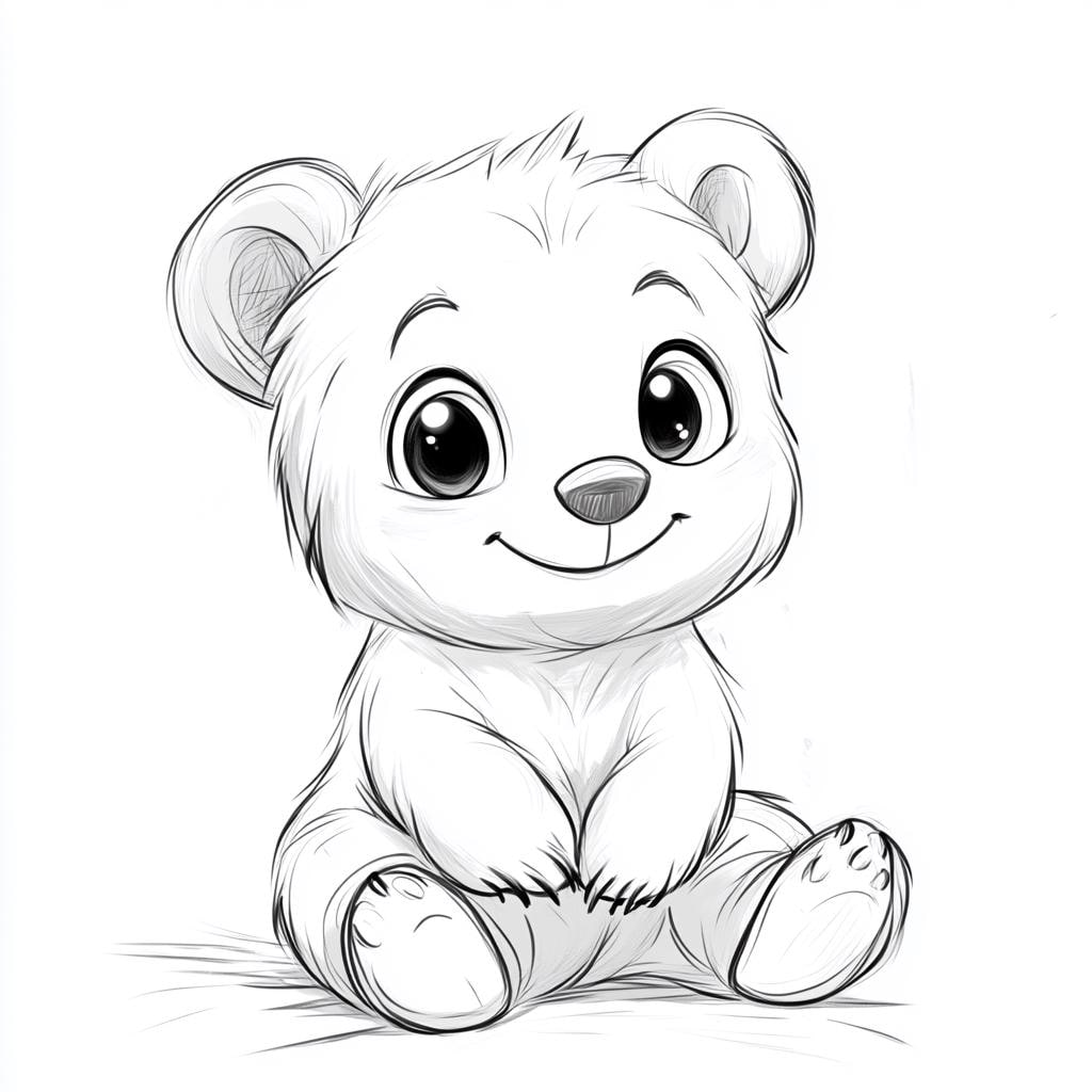 Cute Bear Coloring Pages for Preschoolers | Digital Download PDF ...