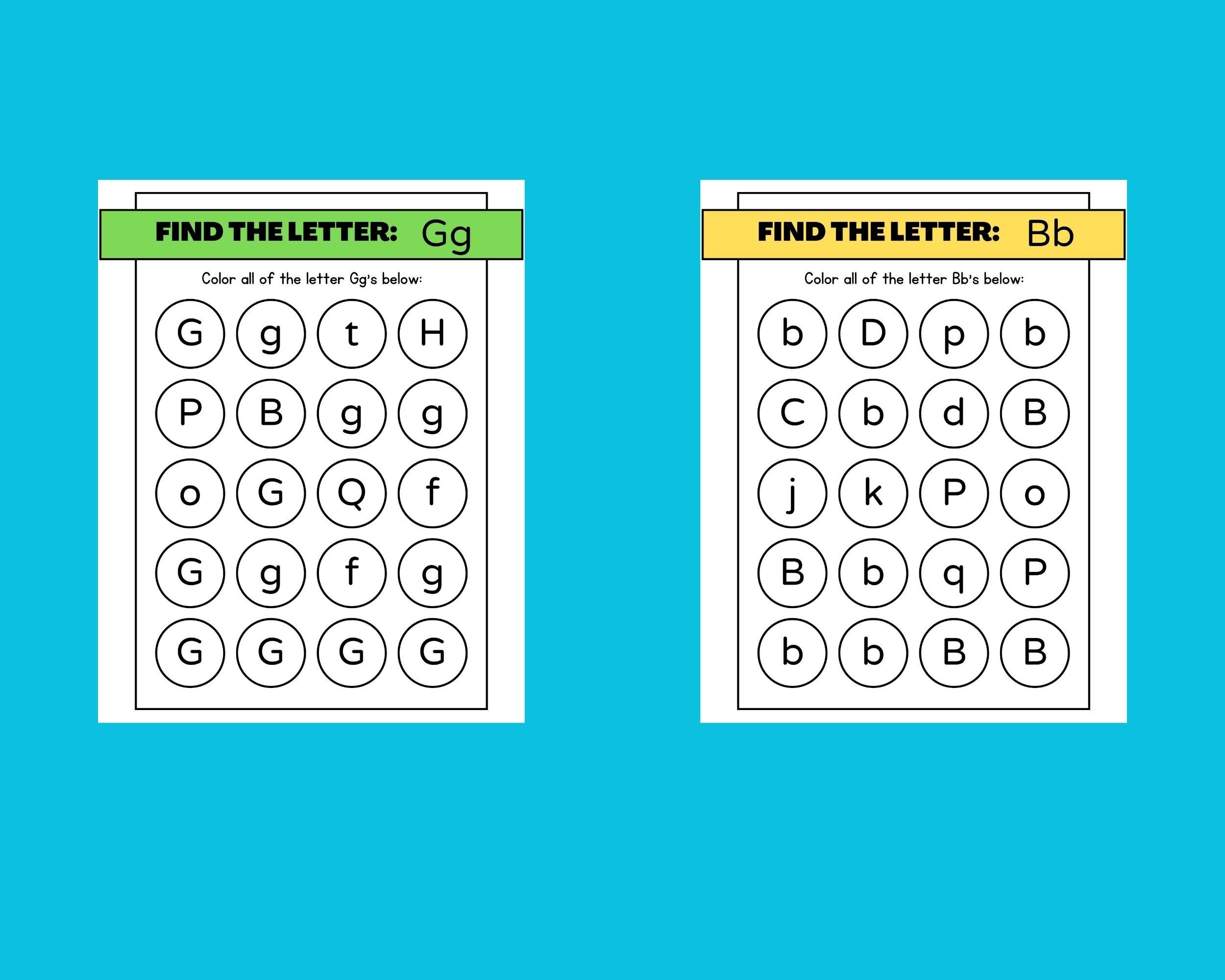 Alphabet Letter Identification Worksheets - Fun and Educational ...