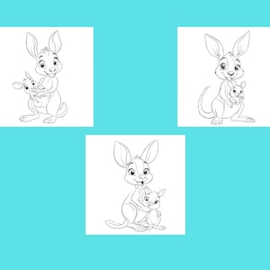Kangaroo and Joey Coloring Pages for Preschoolers (digital Download PDF ...