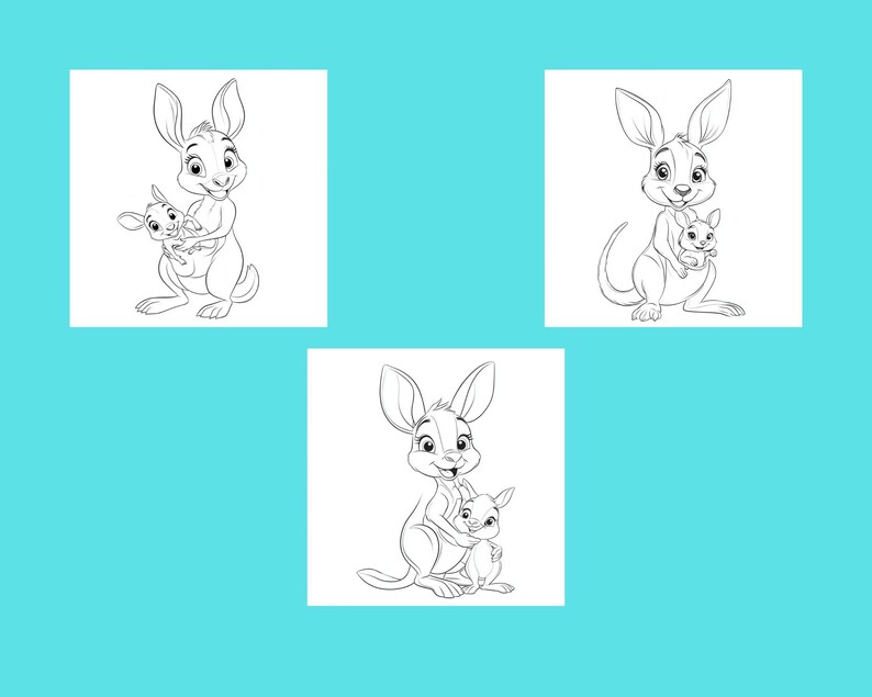 Cute Kangaroo Coloring Pages for Preschoolers | Printable Kangaroo ...