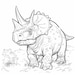 Triceratops Coloring Pages: Detailed Dinosaur Art (digital Download) - Etsy