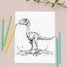 Compsognathus Coloring Pages - Adorable Dinosaur Art, Digital Download ...
