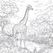 Giraffe Coloring Pages for Kids & Adults | Printable Safari Animal ...