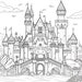 Medieval Castle Coloring Pages - Digital Download, Detailed Castle Art ...