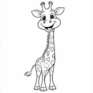 Adorable Giraffe Coloring Pages for Preschoolers | Printable PDF ...