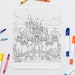 Detailed Medieval Castle Coloring Pages: Fantasy Art (digital Download ...