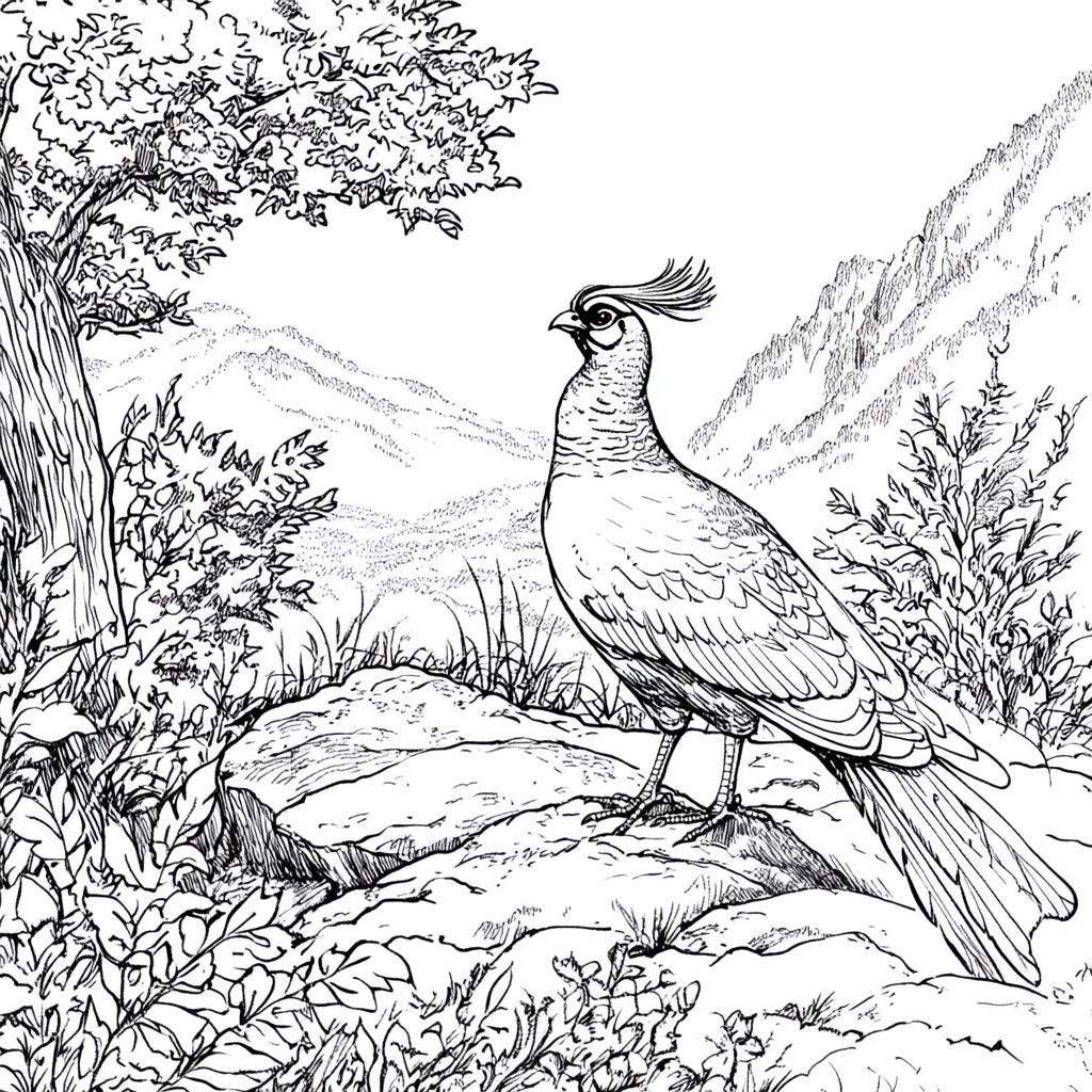 Golden Pheasant Coloring Pages | Elegant Bird Printable Coloring Sheets ...