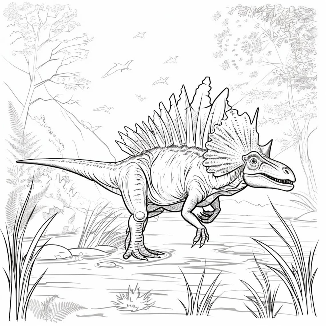 Spinosaurus Coloring Pages - Detailed Dinosaur Coloring Sheets ...