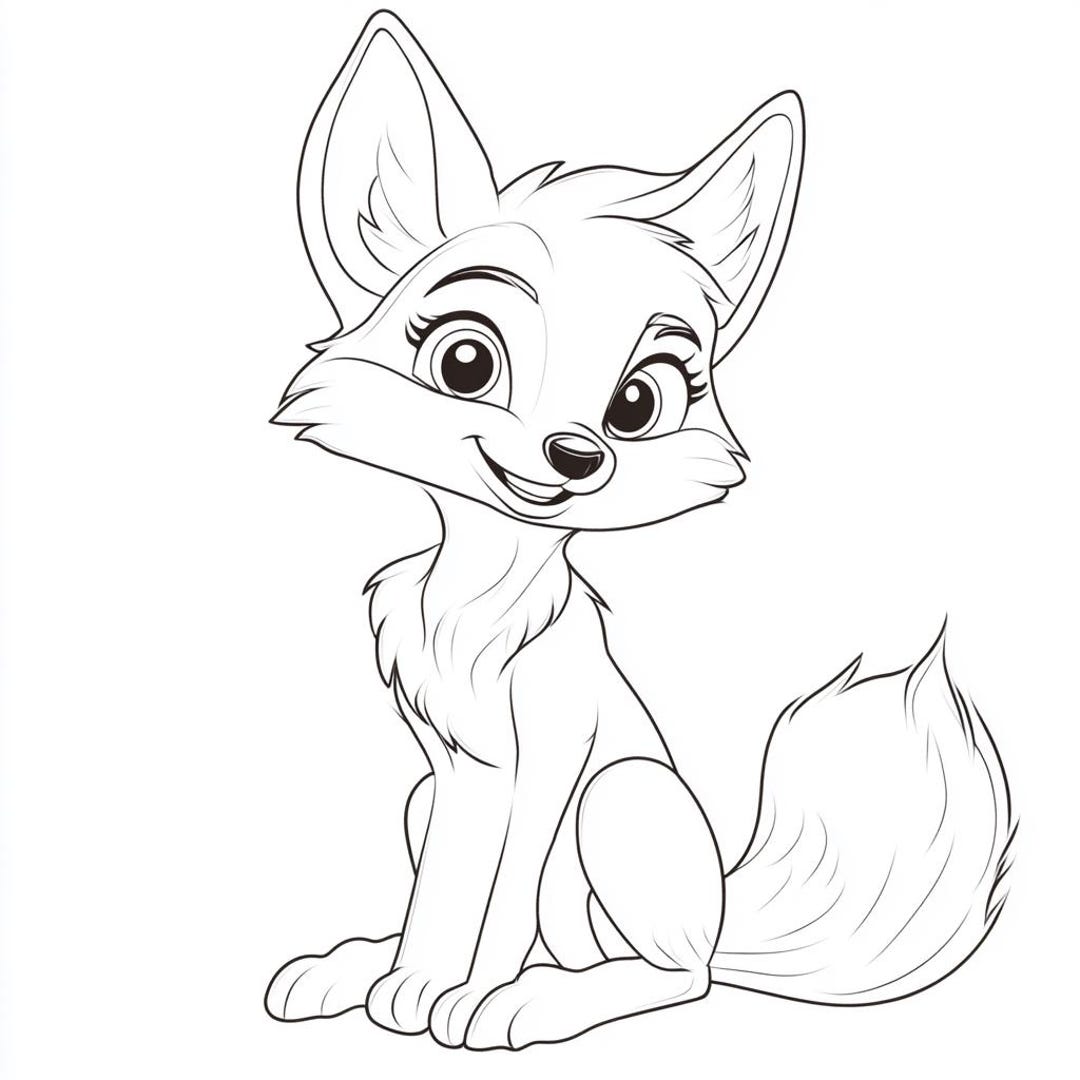 Cute Fox Coloring Pages for Preschoolers | Woodland Animal Printable ...