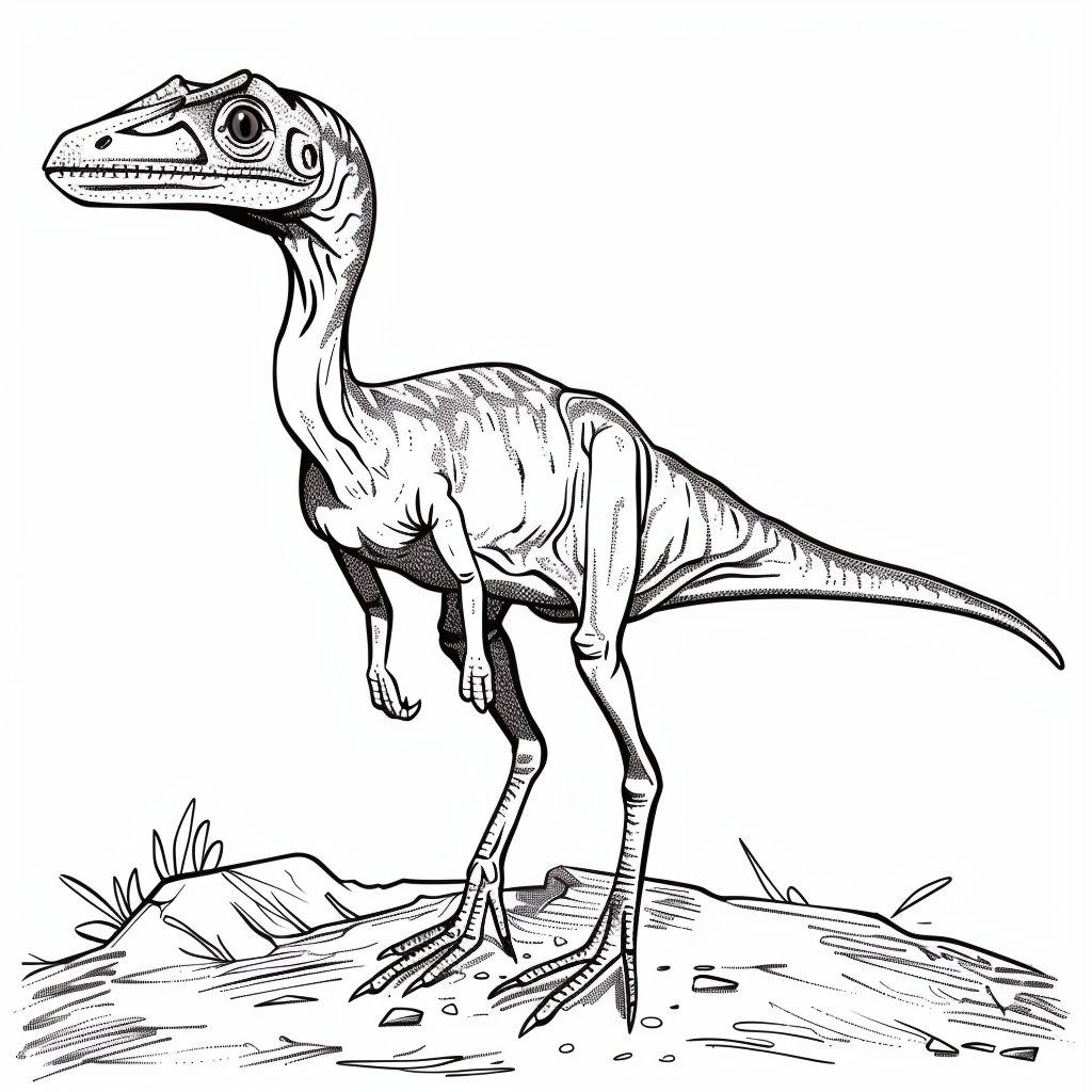Compsognathus Coloring Pages - Adorable Dinosaur Art, Digital Download ...