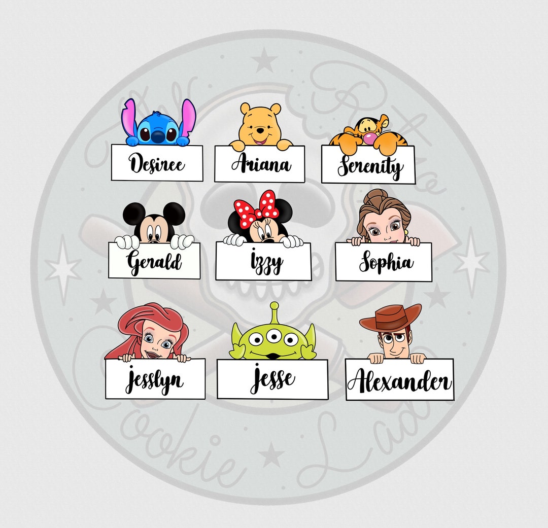 Character Peeker Name Plaque Cookie Cutter - Etsy