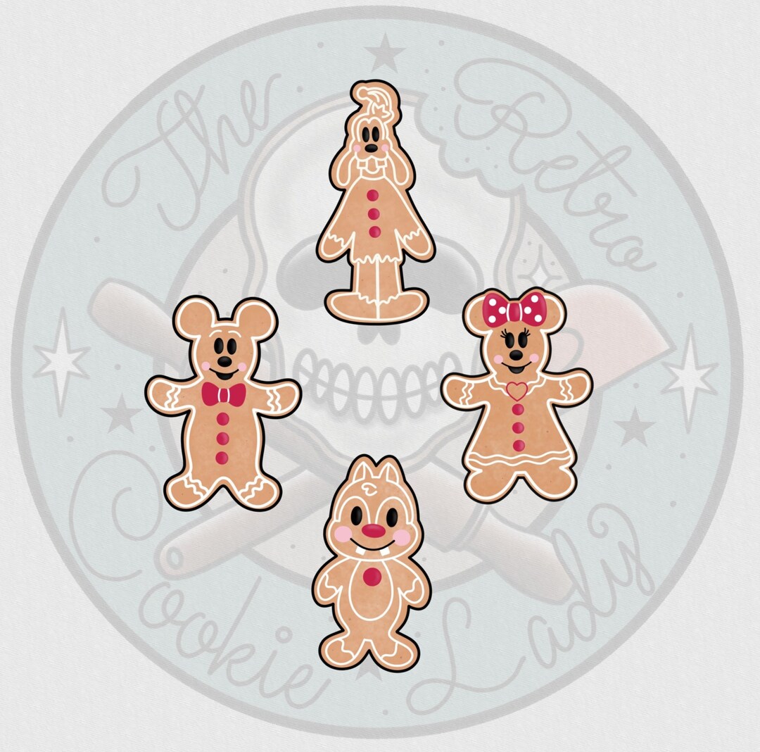 Mickey and Friends Gingerbread Man Cookie Cutters - Etsy