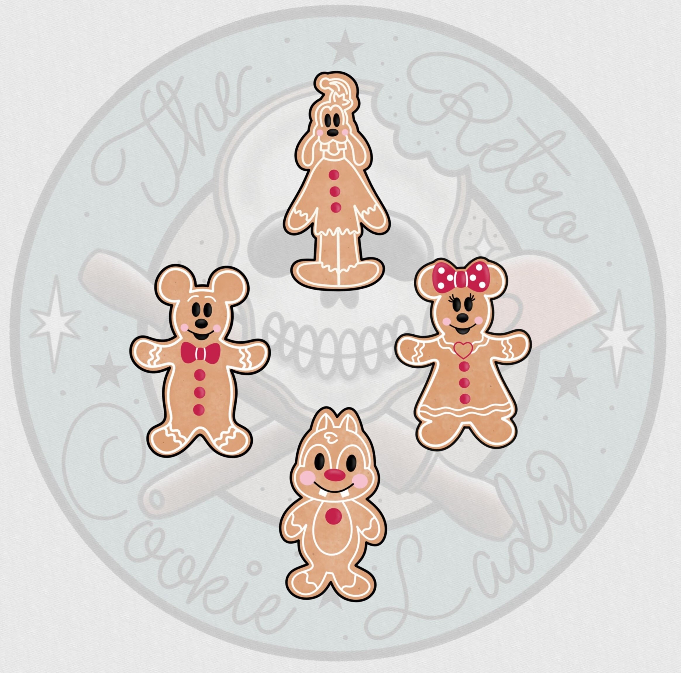 Mickey and Friends Gingerbread Man Cookie Cutters - Etsy