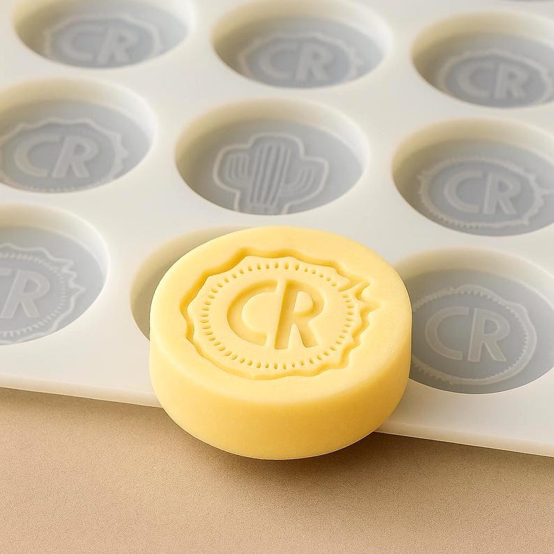 Customized Mold for Circular Logo, Personalized Mold 24 Cavities, Soap ...
