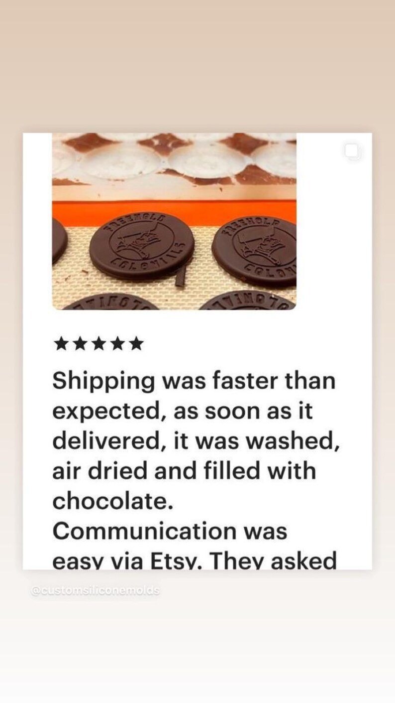 Custom Rectangle Chocolate Plaque Mold – Personalized Logo Topper for ...