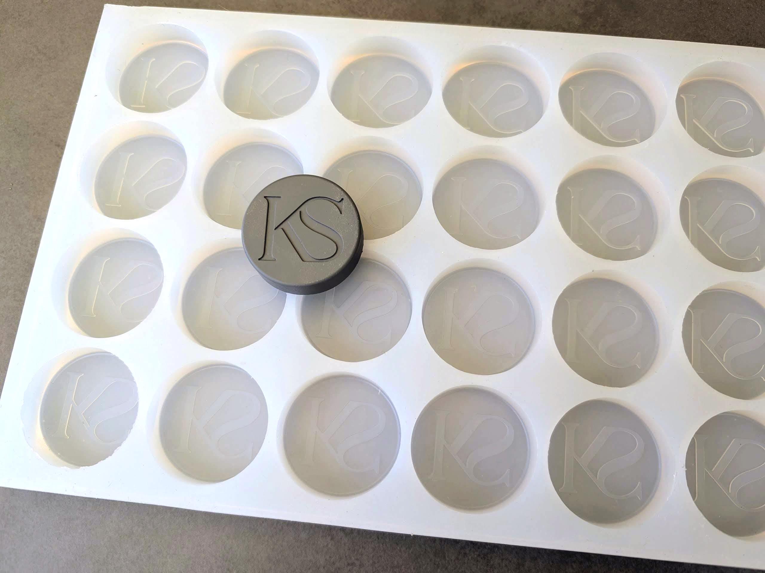 Custom Stone Diffuser Mold – 24 Cavities Ø40×10 | Pebble Wax/jesmonite ...