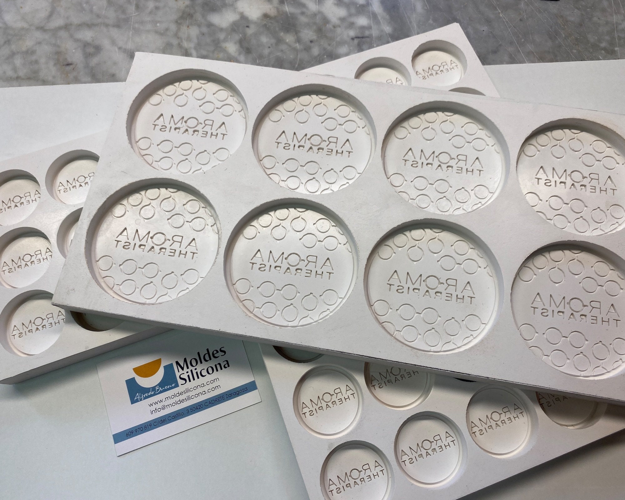 Custom Silicone Mold, Personalized Mold With 8 Cavities 7x1cm, Circular ...