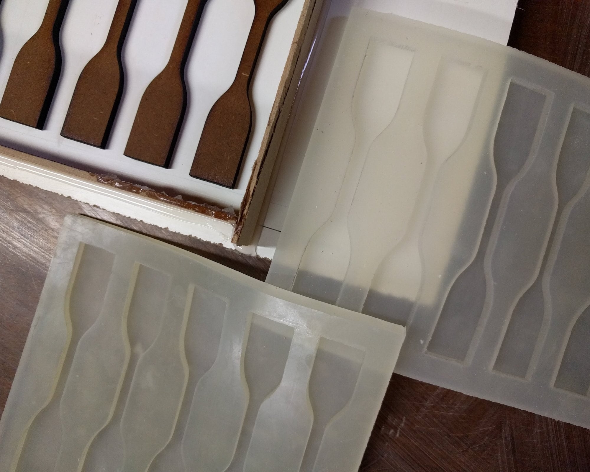 Silicone Mold for Tensile Test Specimens ASTM D638 | Dog Bone Sample ...
