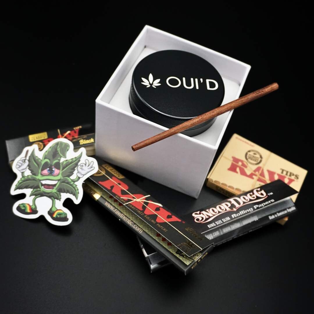 OUI'D Premium Care Package Black Herb Grinder Gift - Etsy