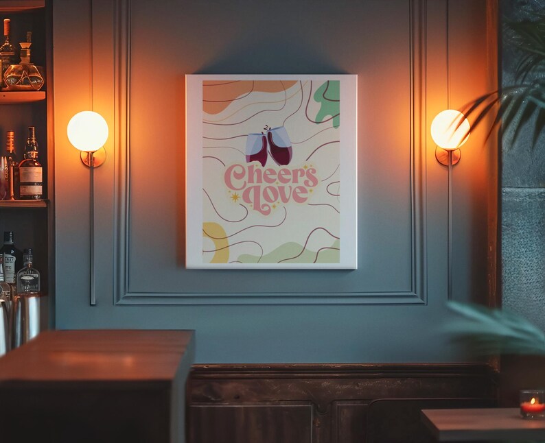 Cheers Love Print, Bar Cart Decor (digital Download) - Etsy