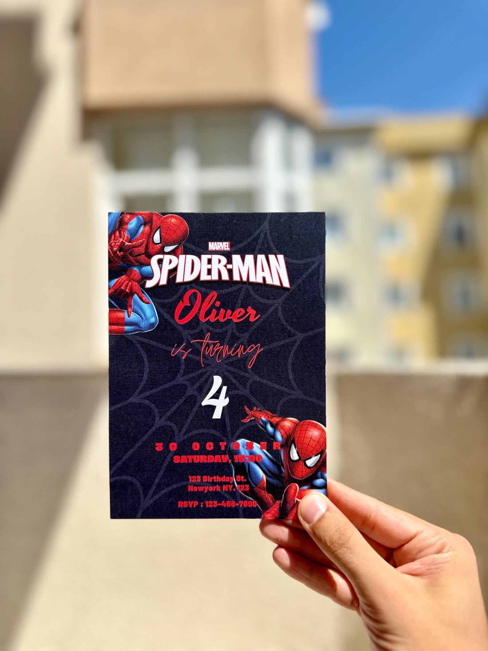 Spiderman Invite | Printable Spider | Digital Kids Party Invite ...