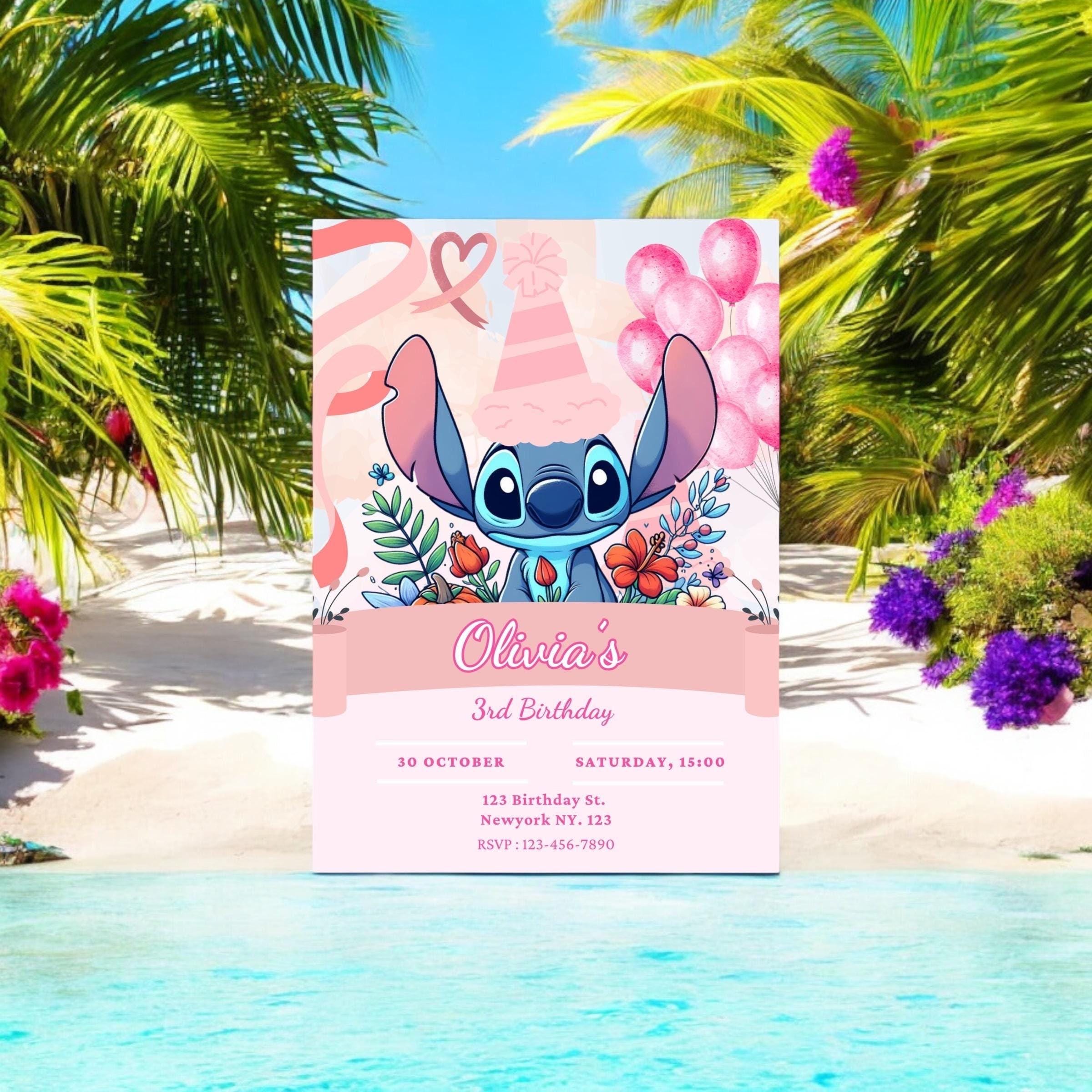 Editable Stitch Birthday Invitation Template Perfect Iconic Themed ...