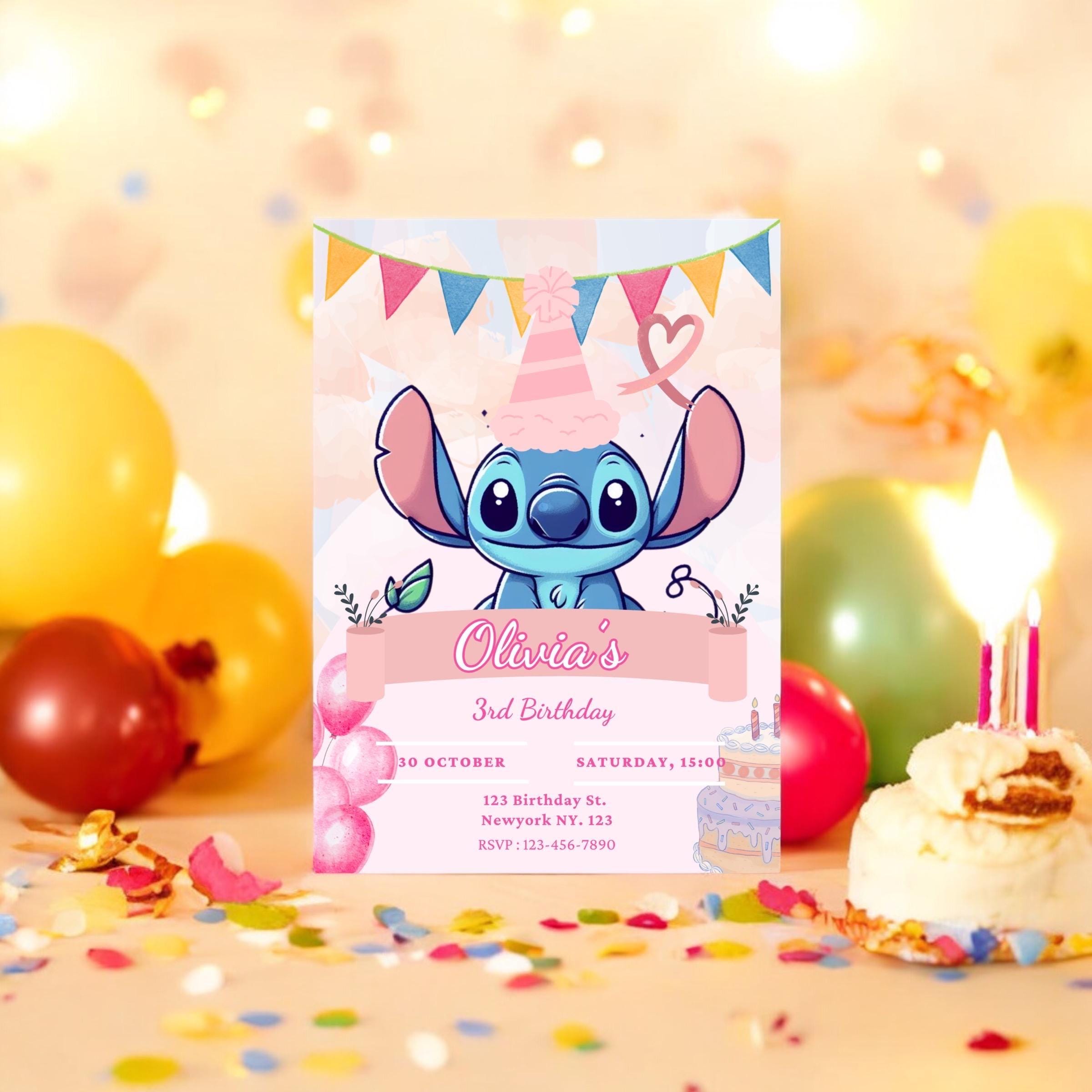 Stitch Birthday Invitation | Editable & Printable Template | Cute ...