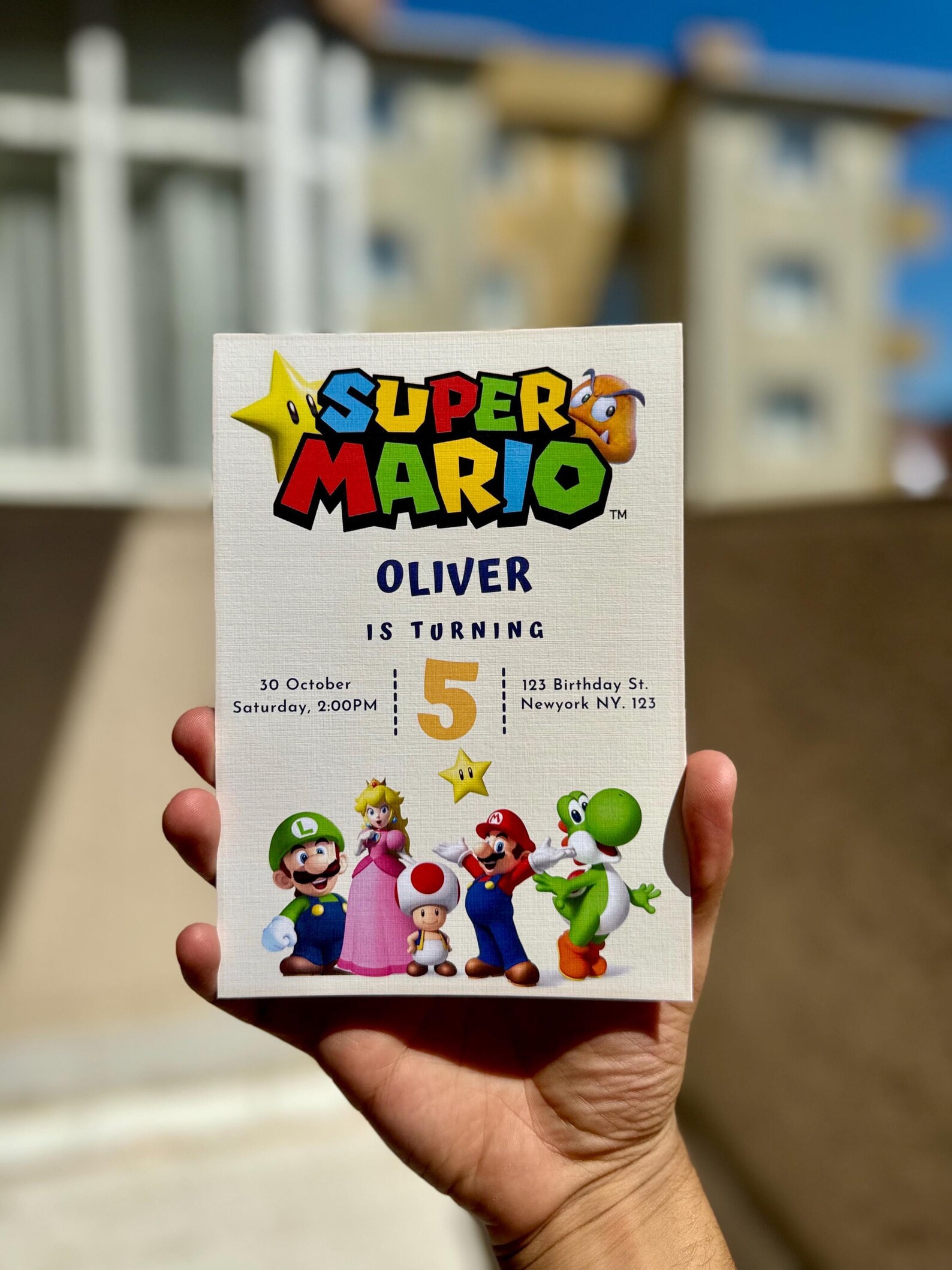 Mario Invite, Super Mario Birthday, Super Mario Invitation, Mario ...