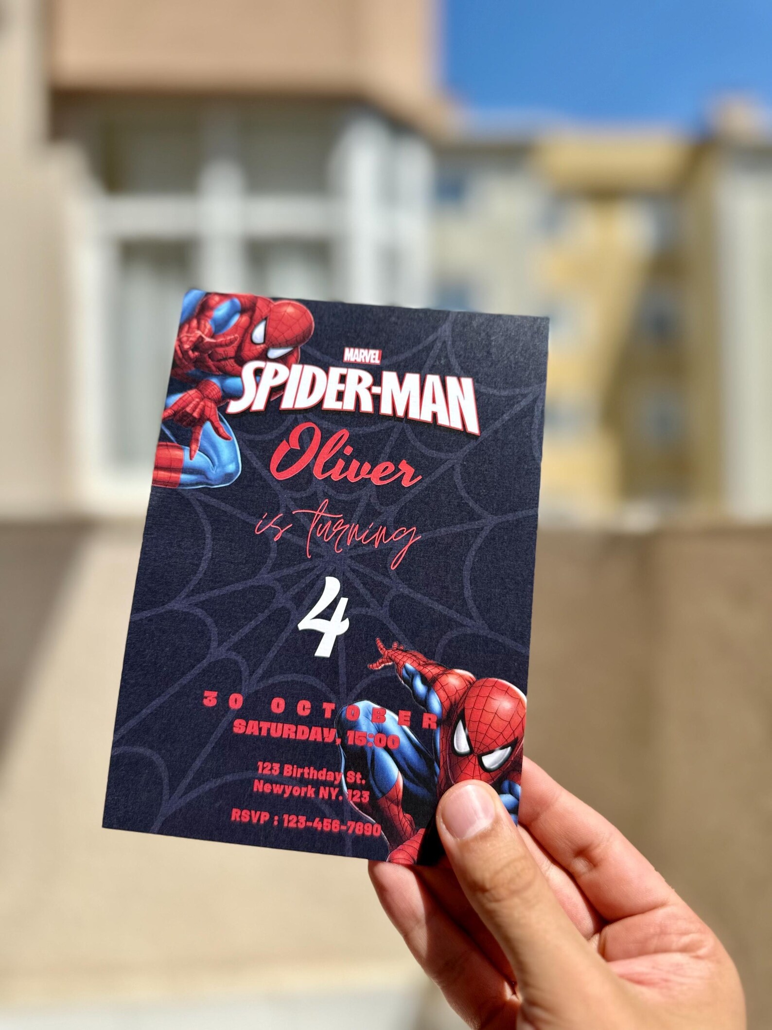 Spiderman Invite | Printable Spider | Digital Kids Party Invite ...