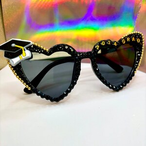 BEDAZZLED GRADUATION Sunglasses / Glasses / CUSTOM Graduation Glasses ...