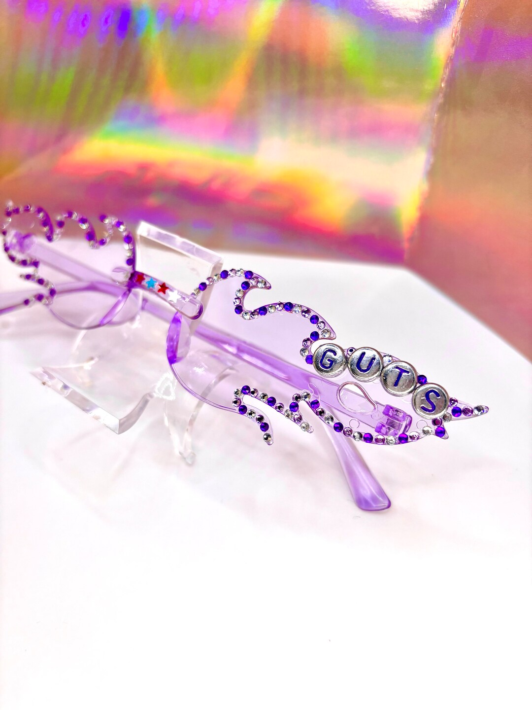 GUTS Olivia Rodrigo FLAME SHAPED Bedazzled Glasses - Etsy