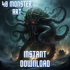 48 Fantasy Monster Art,dnd Monsters,instant Download - Etsy