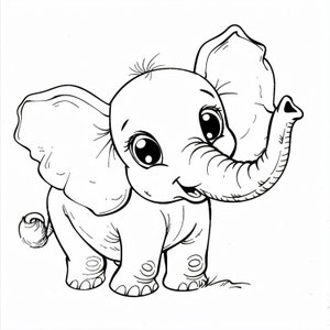 Elephant Coloring Pages 10 Unique Designs for Relaxation and Fun - Etsy