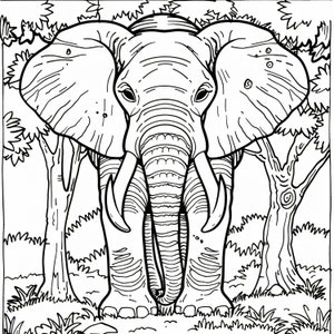 Elephant Coloring Pages 10 Unique Designs for Relaxation and Fun - Etsy