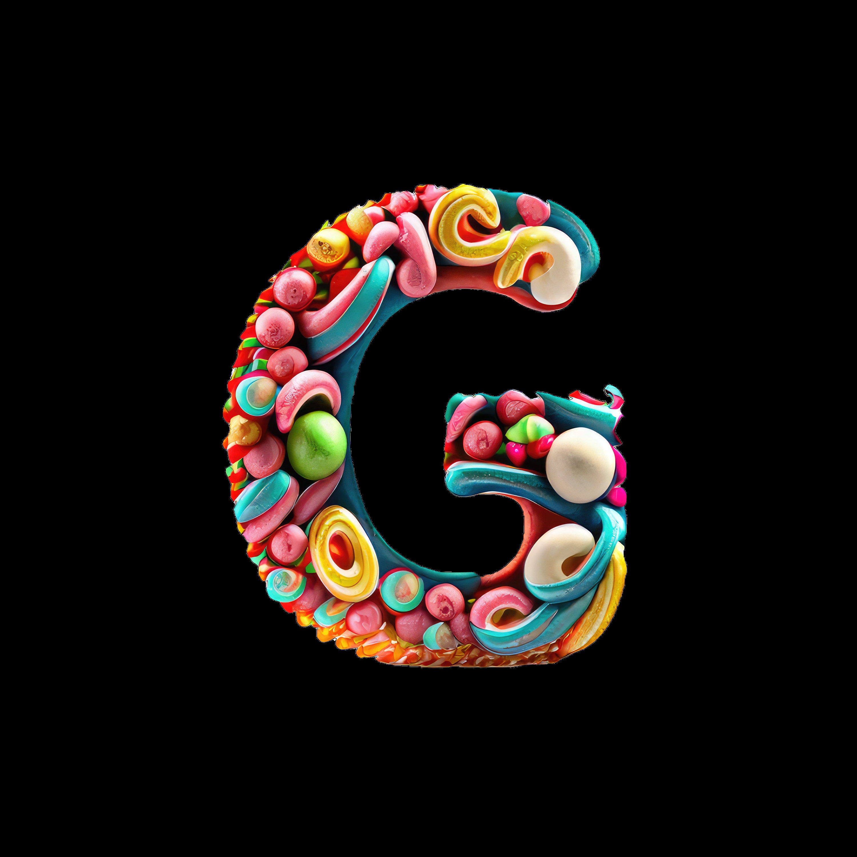 Alphabet Candy Clipart,candy's Letters Abc's Alphabet, Kids Monogrm, 26 ...