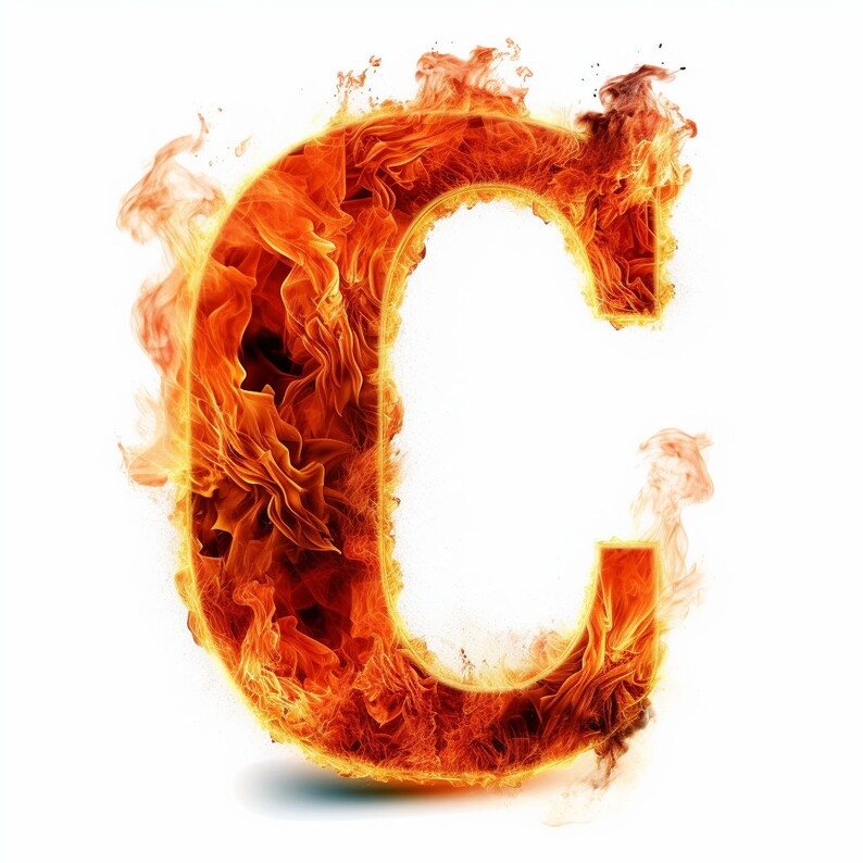 Alphabet Clipart Flames Watercolor , Flames Abc's Alphabet, Fire Letter ...