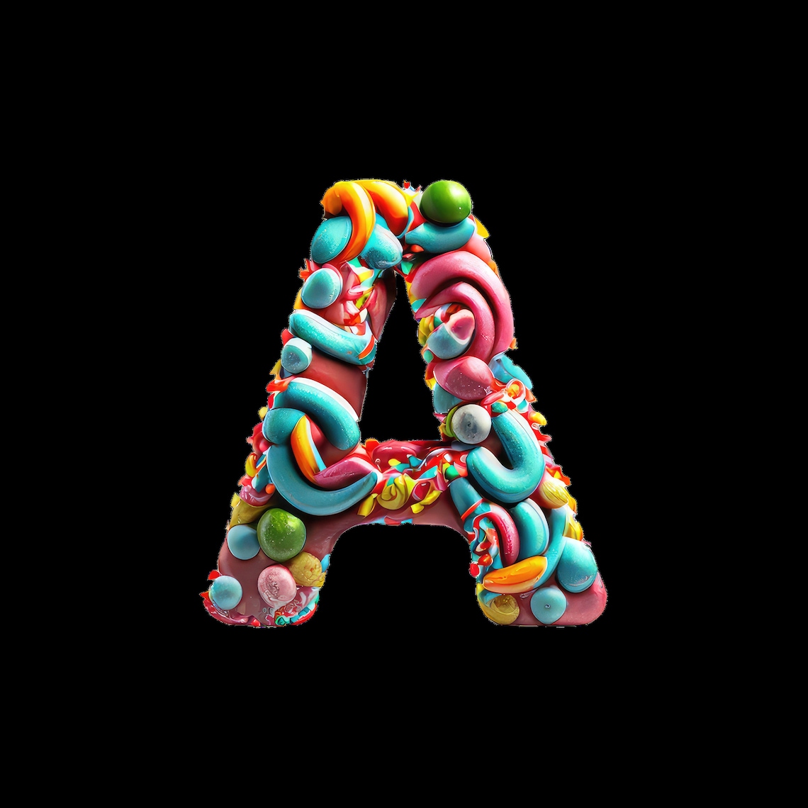 Alphabet Candy Clipart,candy's Letters Abc's Alphabet, Kids Monogrm, 26 ...