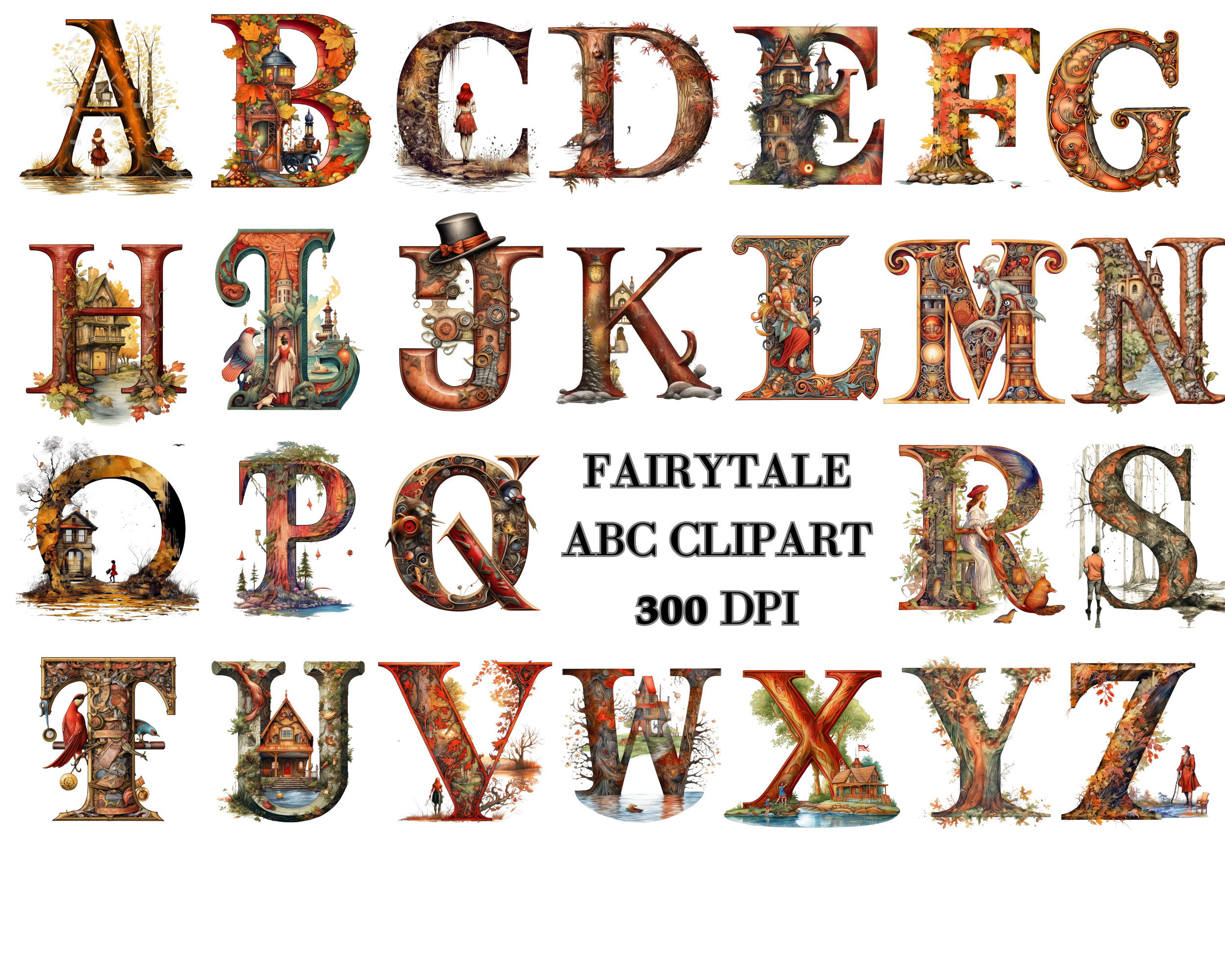 Fairy Tale Alphabet Letters