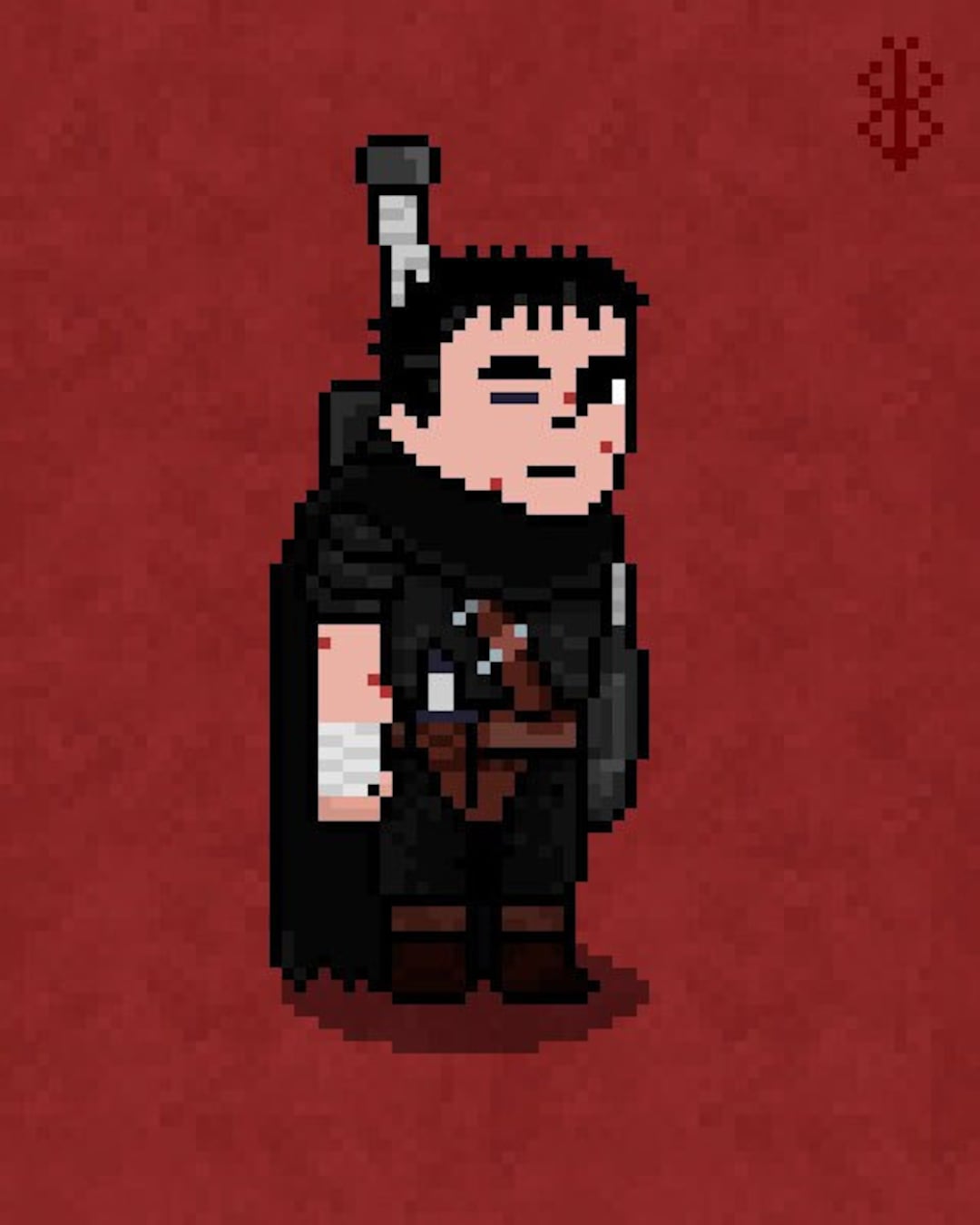 Berserk Guts Pixel Art - Etsy