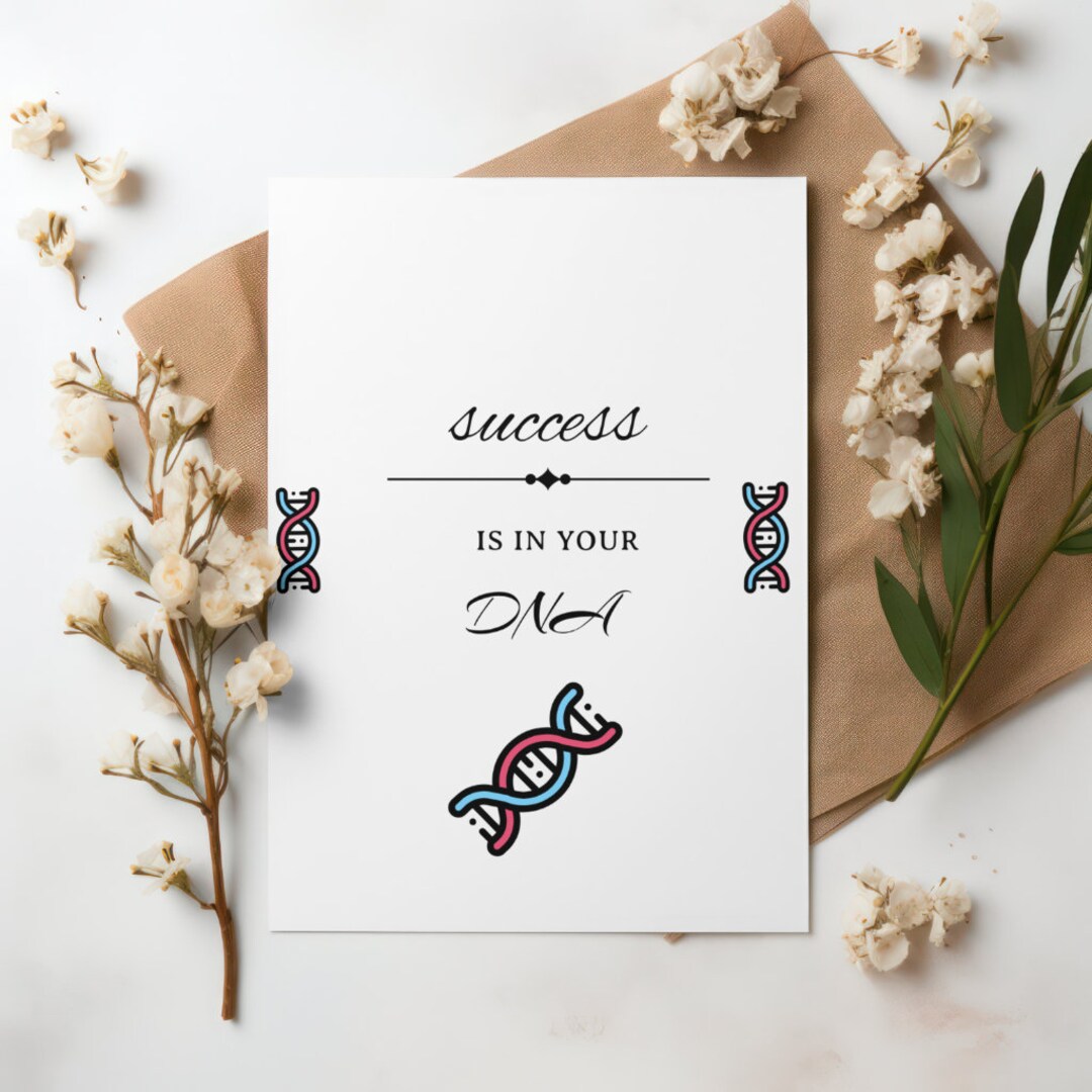 Success is in Your DNA, Home Decor Sign, Inspirational Wall Art, Wood ...